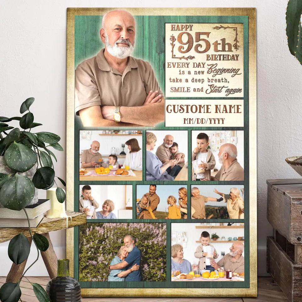 Custom Birthday Gift 95th Birthday - Personalized Canvas Prints - Cust ...