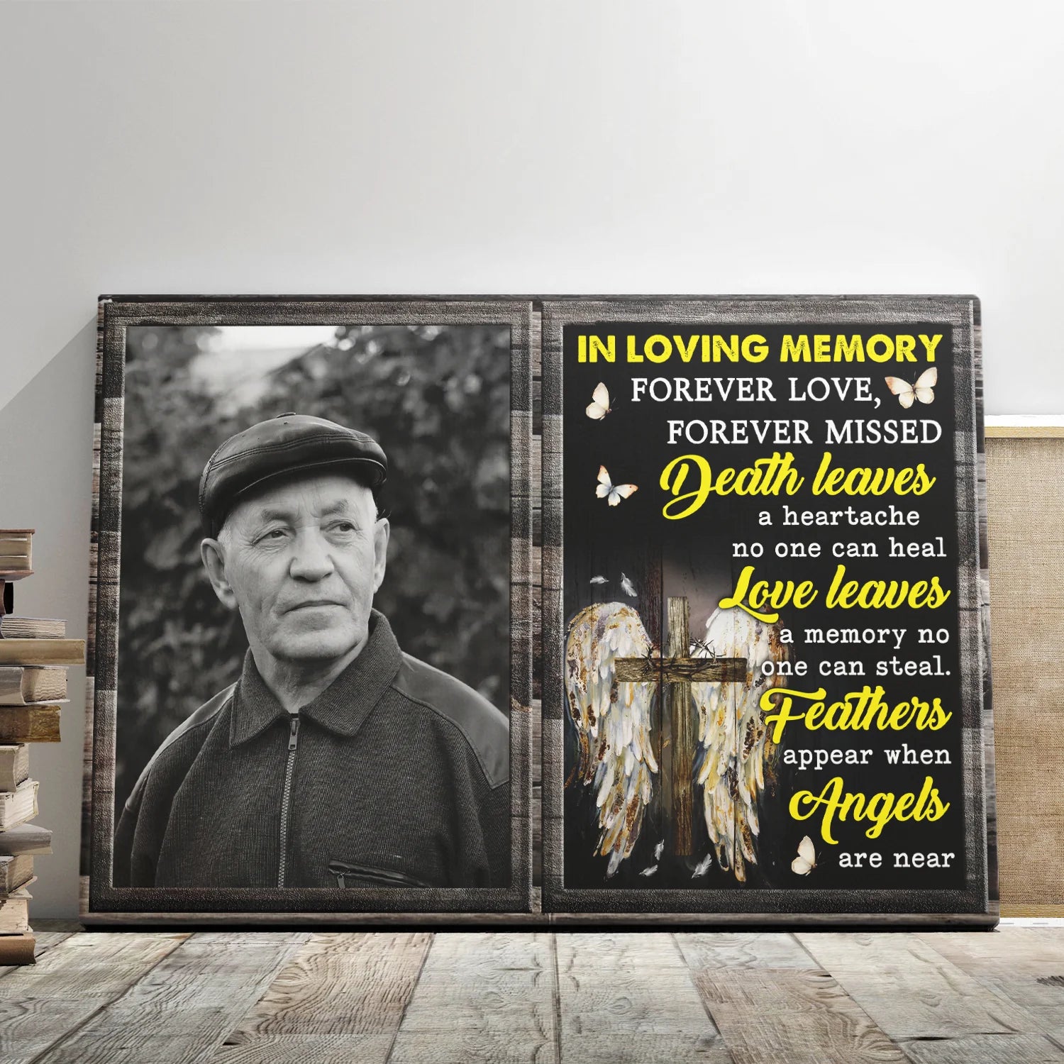 Memorial Personalized Canvas Prints - Custom Photo & Text - 5 Sizes ...