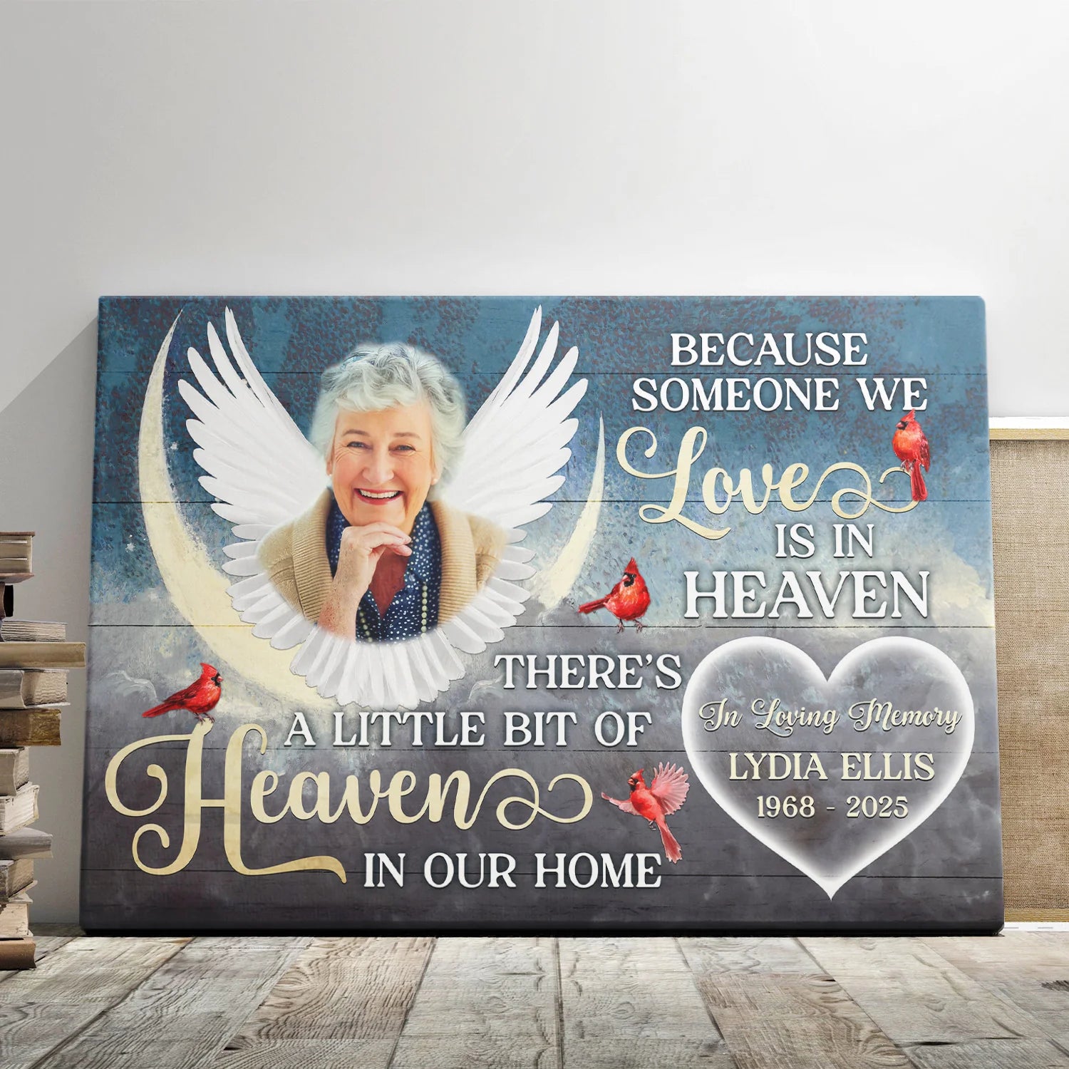 Memorial Personalized Canvas Prints - Custom Photo & Text - 5 Sizes -S ...
