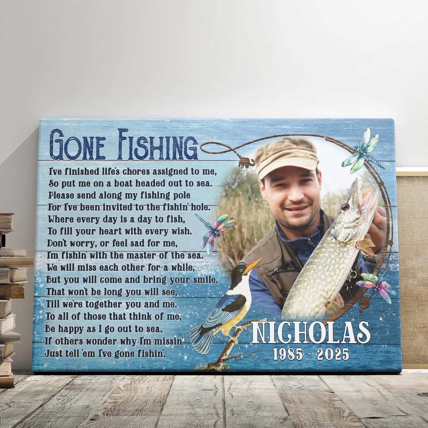Memorial Personalized Canvas Prints - Custom Photo & Text - 5 Sizes ...