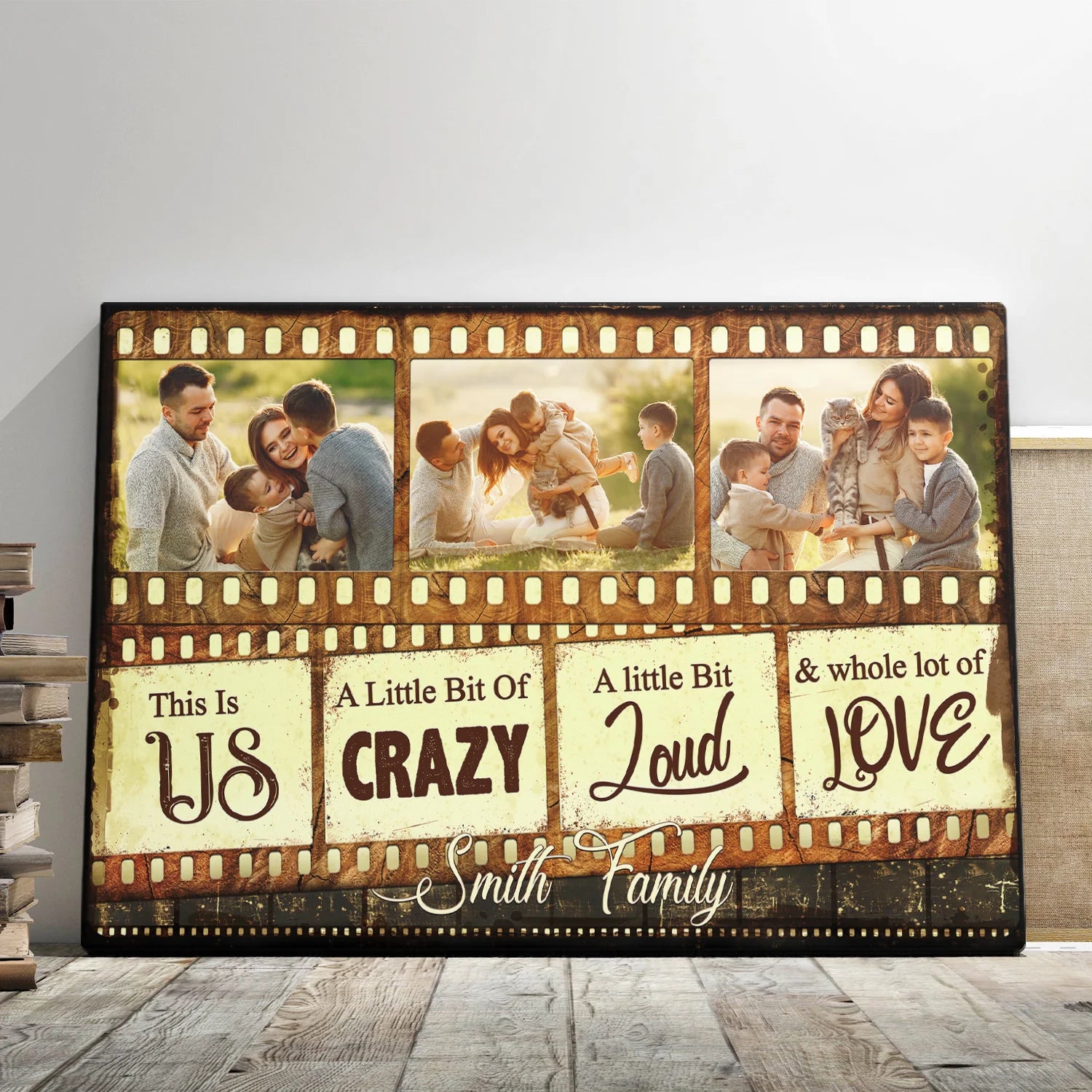 Family Personalized Canvas Prints - Custom Photo & Text - 5 Sizes - Fa ...