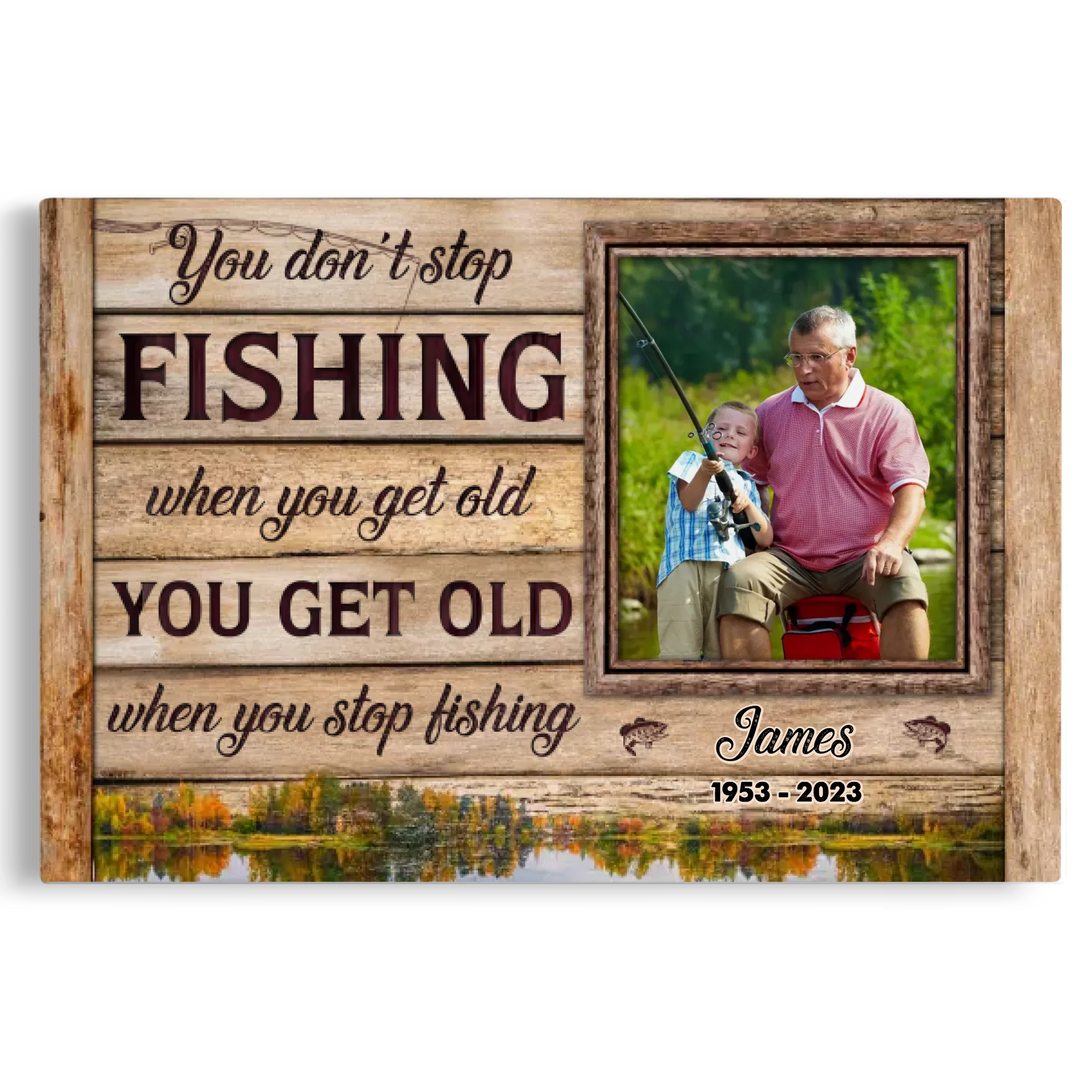 Personalized Canvas Prints, Custom Photos, Fishing Gifts For Grandpa ...